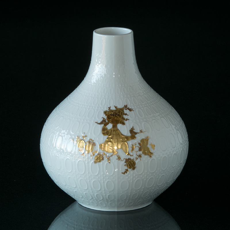 Vase Rosenthal Studio-Linie, hvid med guld | Nr. dg3263 | DPH Trading